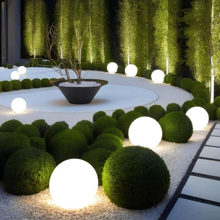 Eco-Friendly Illuminated Spherical Garden Light