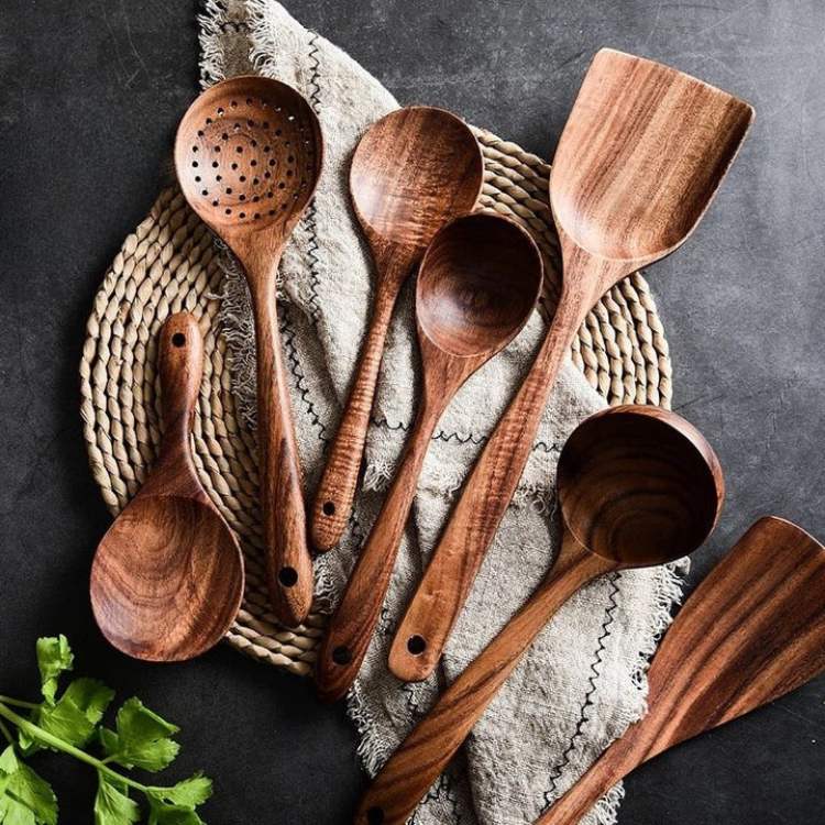 Handcrafted Acacia Cooking Set