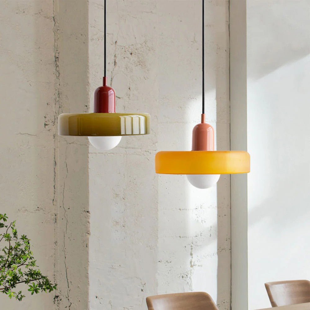 Vibrant Glass Pendant Light Design